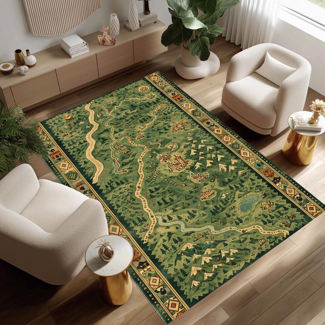 Fantasy Map Area Rug, Adventure Map Carpet, Home Decor - Etsy