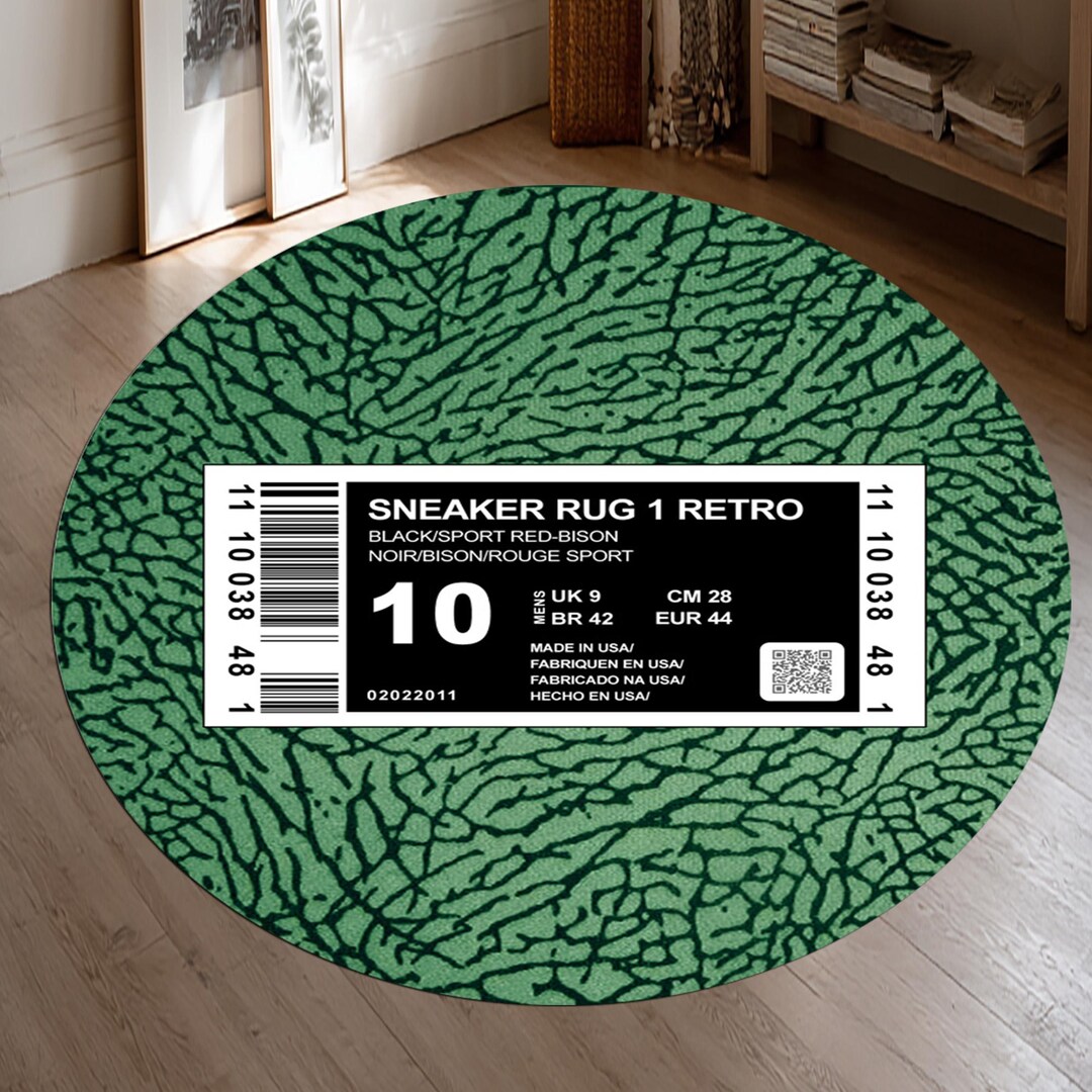 Custom Sneaker Rug: Round Velvet Sneakerhead Decor - Etsy