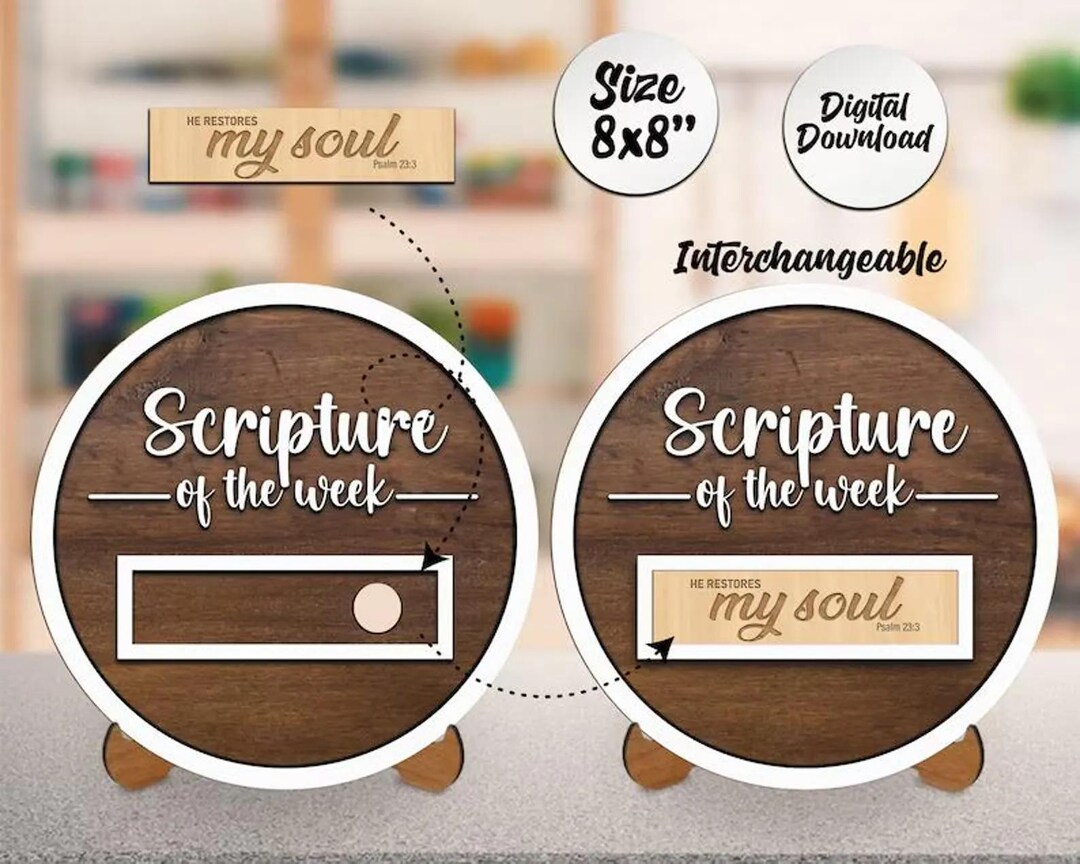 Scripture of the Week Interchangle Sign, Week Interchangeable Scripture ...