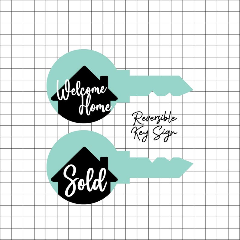 Realtor Key, Realtor Marketing Reversible Key Laser File Svg, Double ...