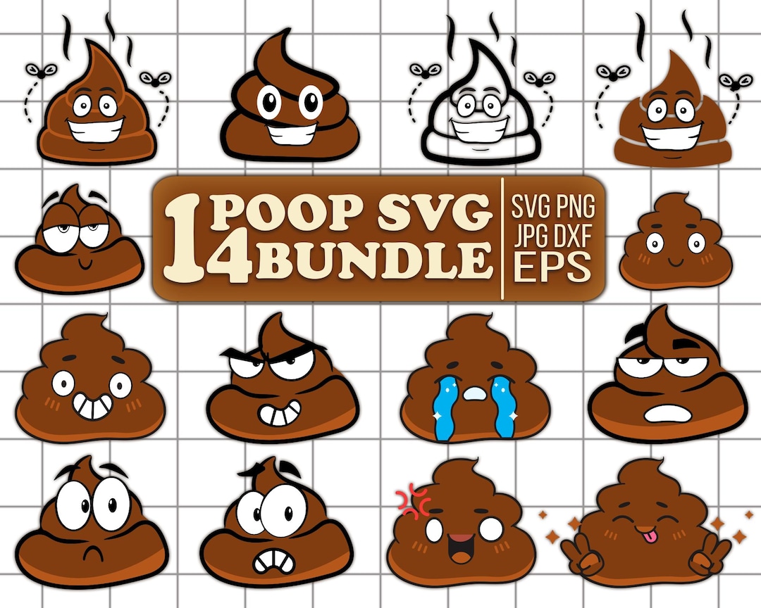 Cute Poop Svg, Poop Emoji Svg, Poop Clipart, Smiling Poop, Smiling Poop ...