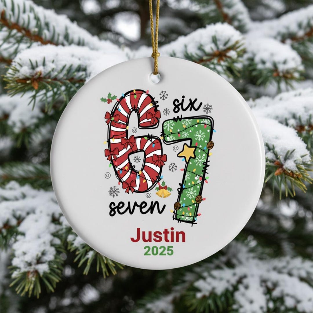 6-7 Ornament, 6-7 Meme Ornament, Tween Christmas Ornament, Teen Boy ...