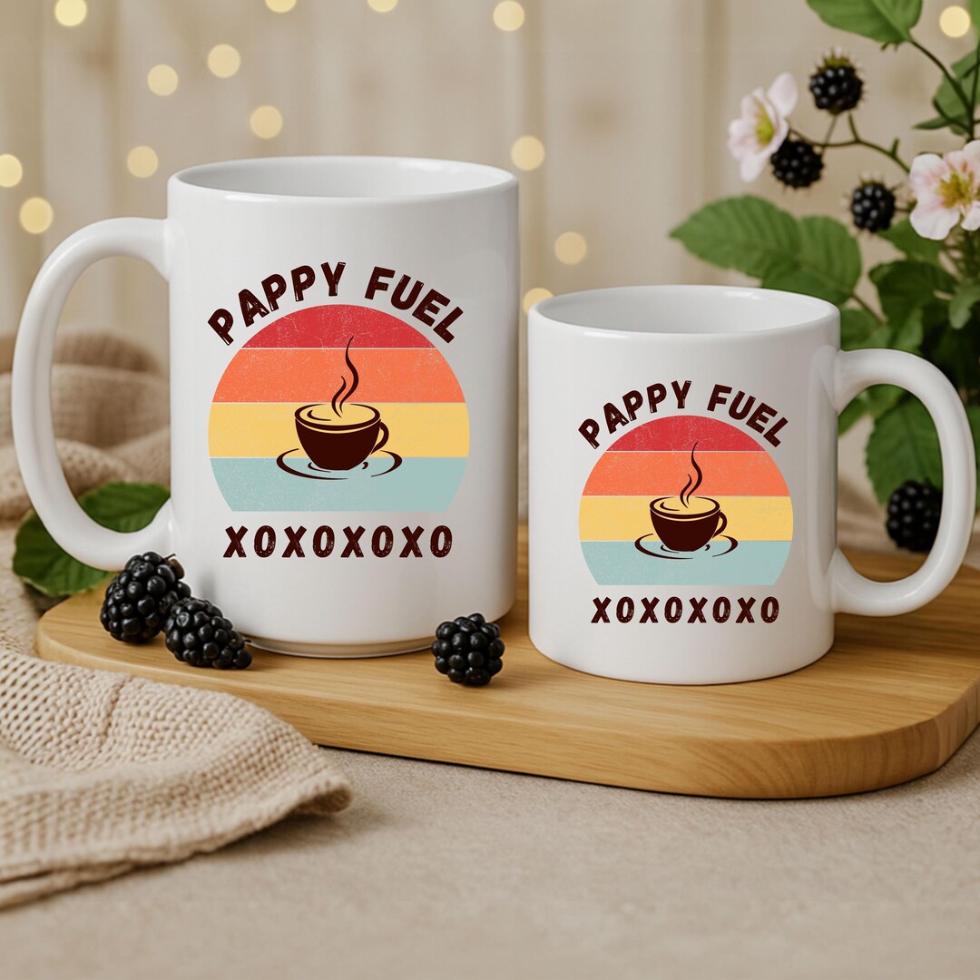 Retro Pappy Ceramic Mug, Grandpa Gift, Vintage Coffee Cup, Funny Groovy ...