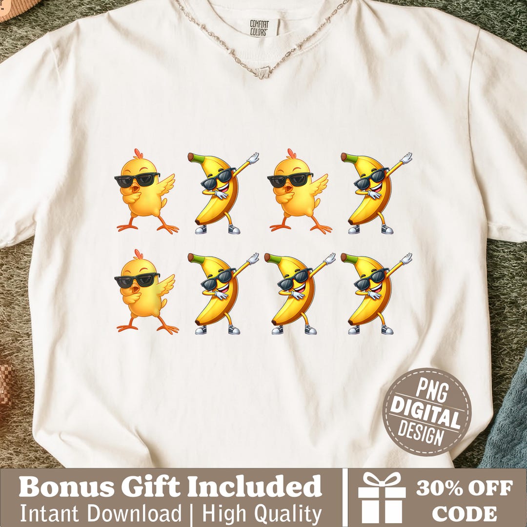 Cool Chicken and Banana Png, Funny Dabbing Fruit Cartoon Design, Cute ...