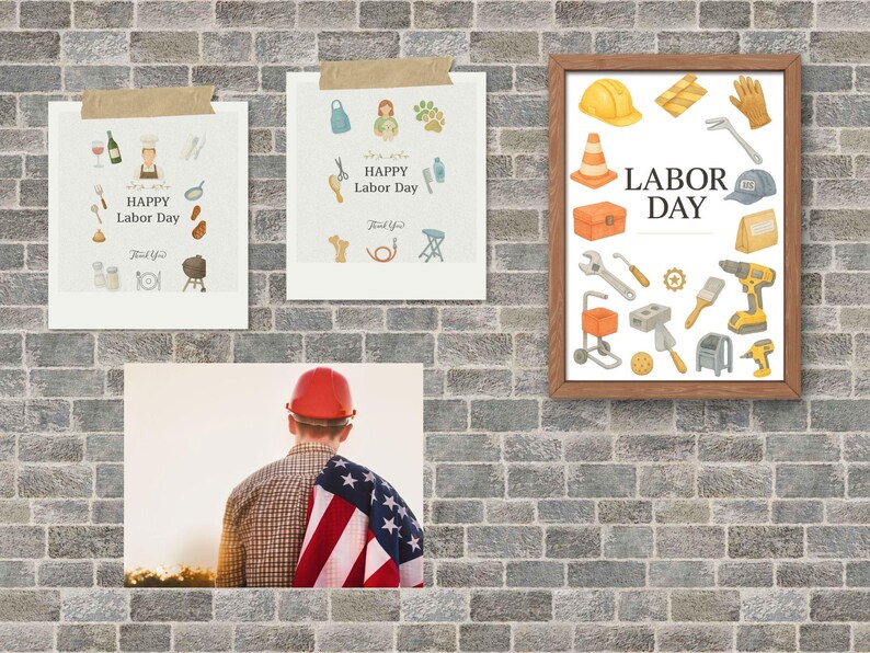 Labor Day Cards for Each Profession Invitation Bundle – Editable BBQ ...