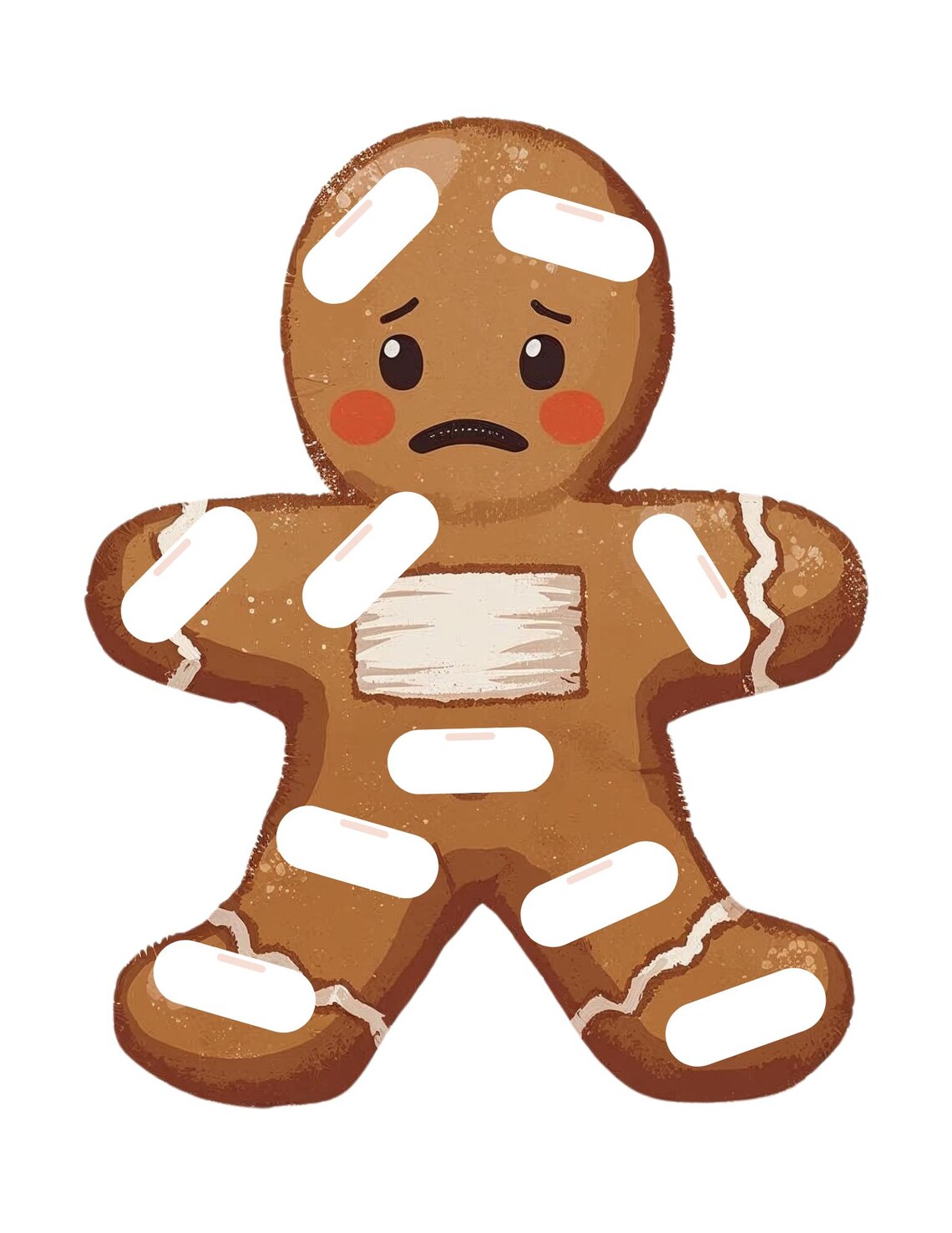 Sick Gingerbread Man Game: Cut & Paste Activity (digital Download PDF ...