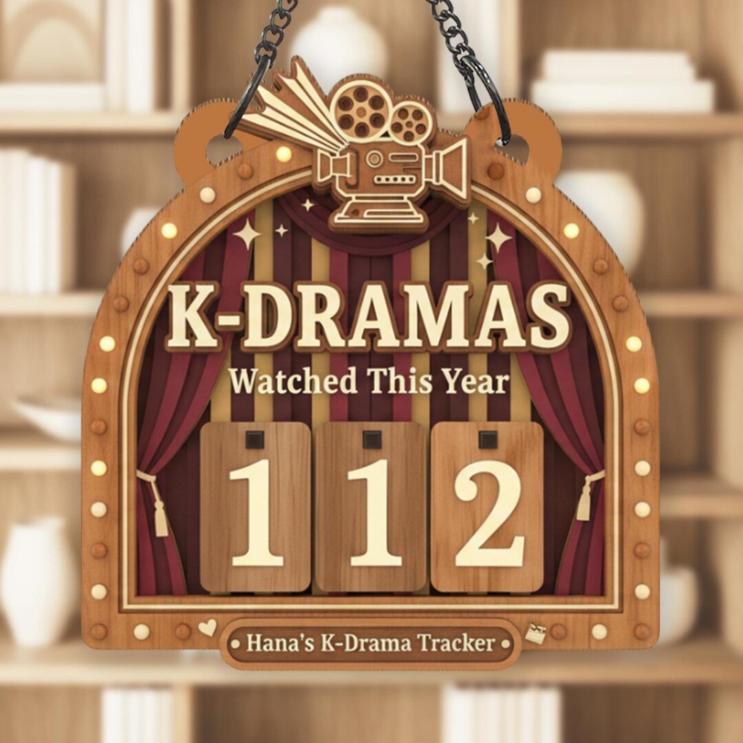 Personalized K-drama Tracker Sign, K-dramas Watched This Year Board ...