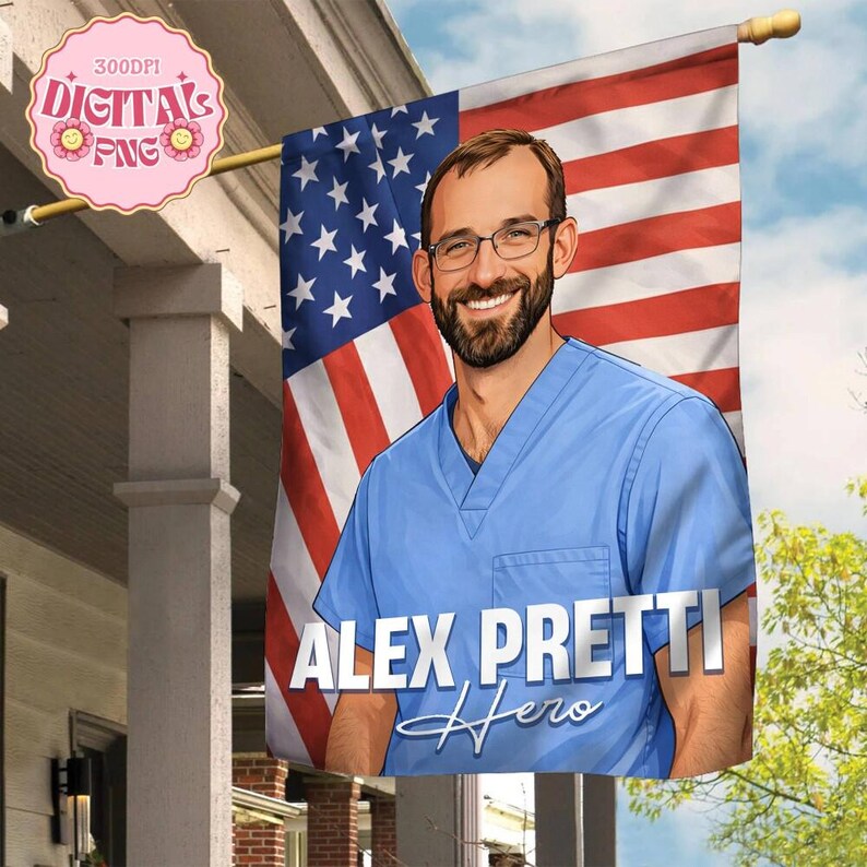 Justice for Alex Pretty Hero Flag Png, Political Protest Flag, Memorial ...