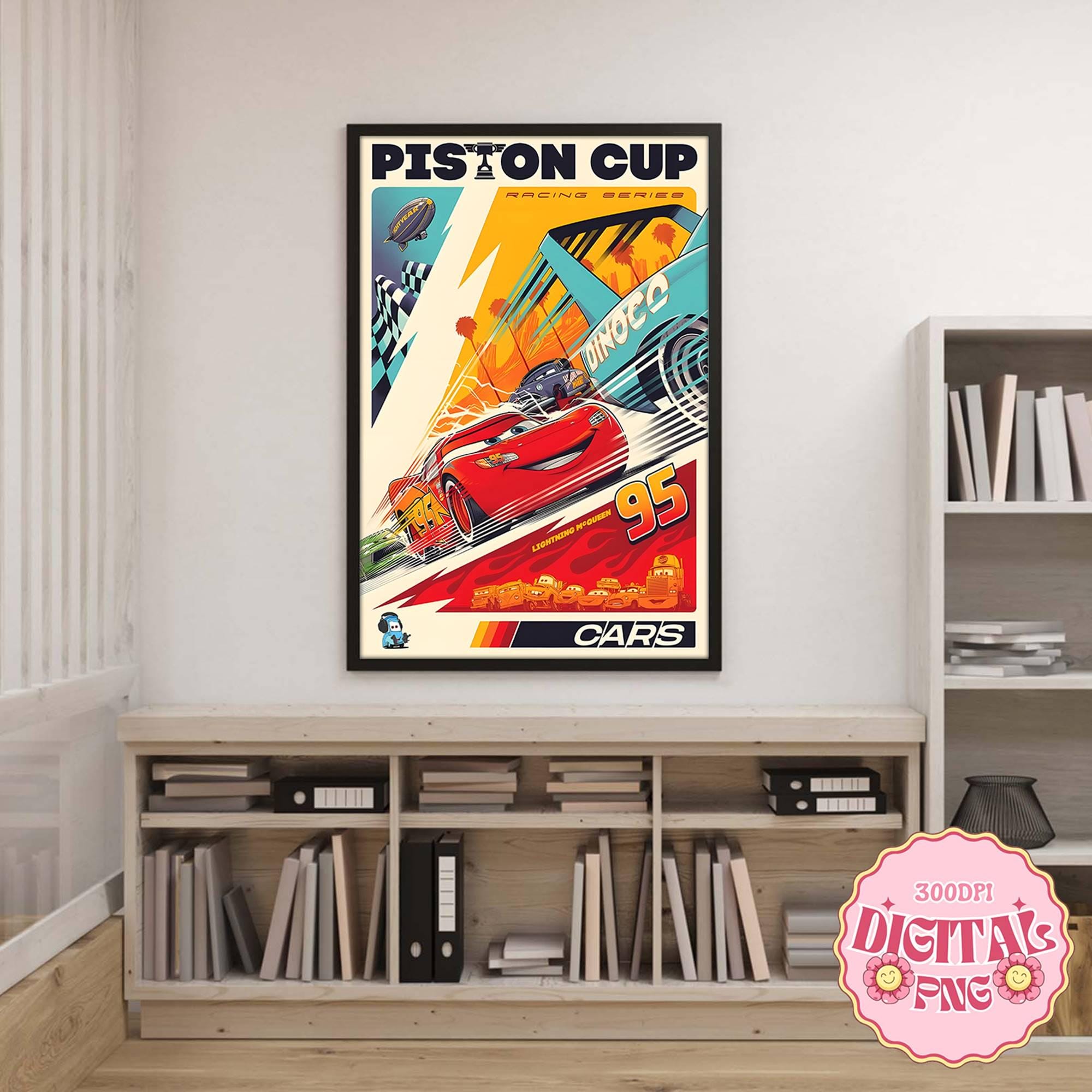 Póster de la película Cars en formato PNG, Rayo McQueen de Radiator ...