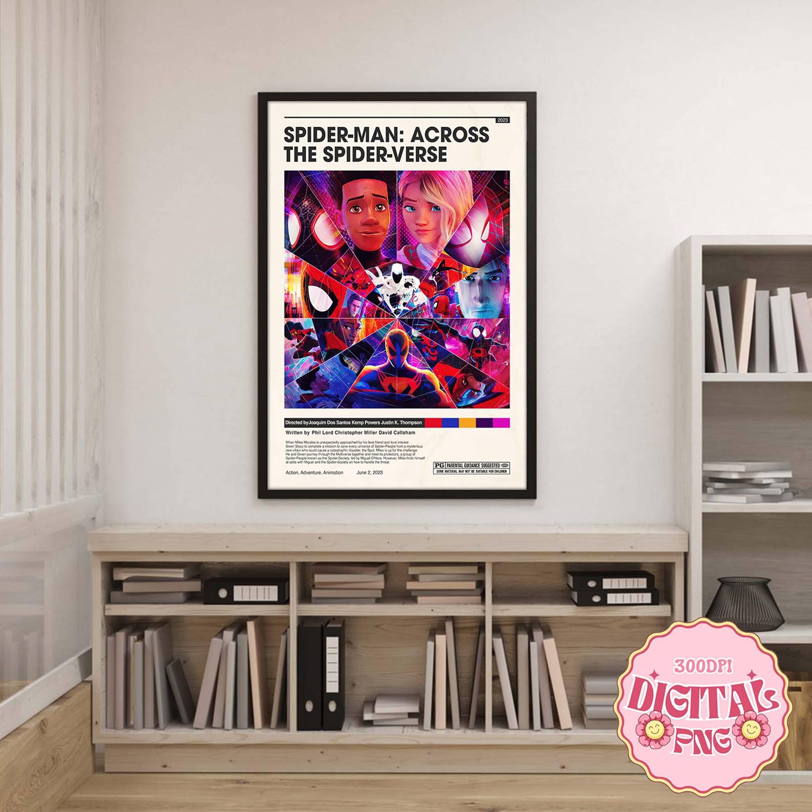 Spiderman Across the Spiderverse Movie Barcode Poster File,miles ...