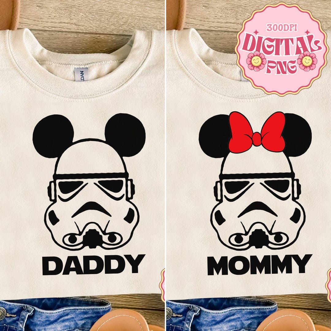 Stormtroopers Daddy Mommy Couple Matching, Starwars Movie Valentine Day ...