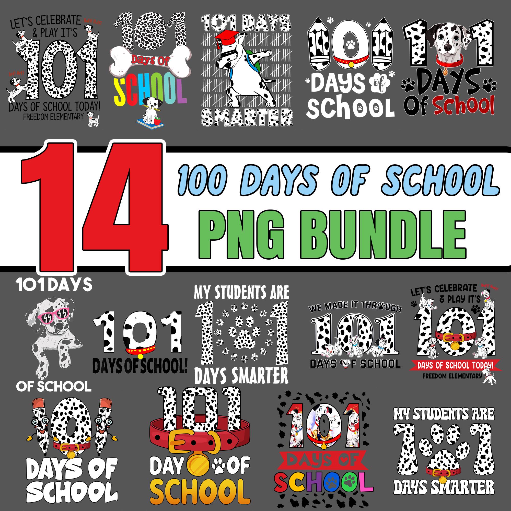 14 Files 101 Days of School Png Bundle, 101 Days of School Dalmatian ...