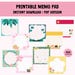 60 Square Note Pad Printable Memo Pad Sticky Notes Printable Cute Memo ...