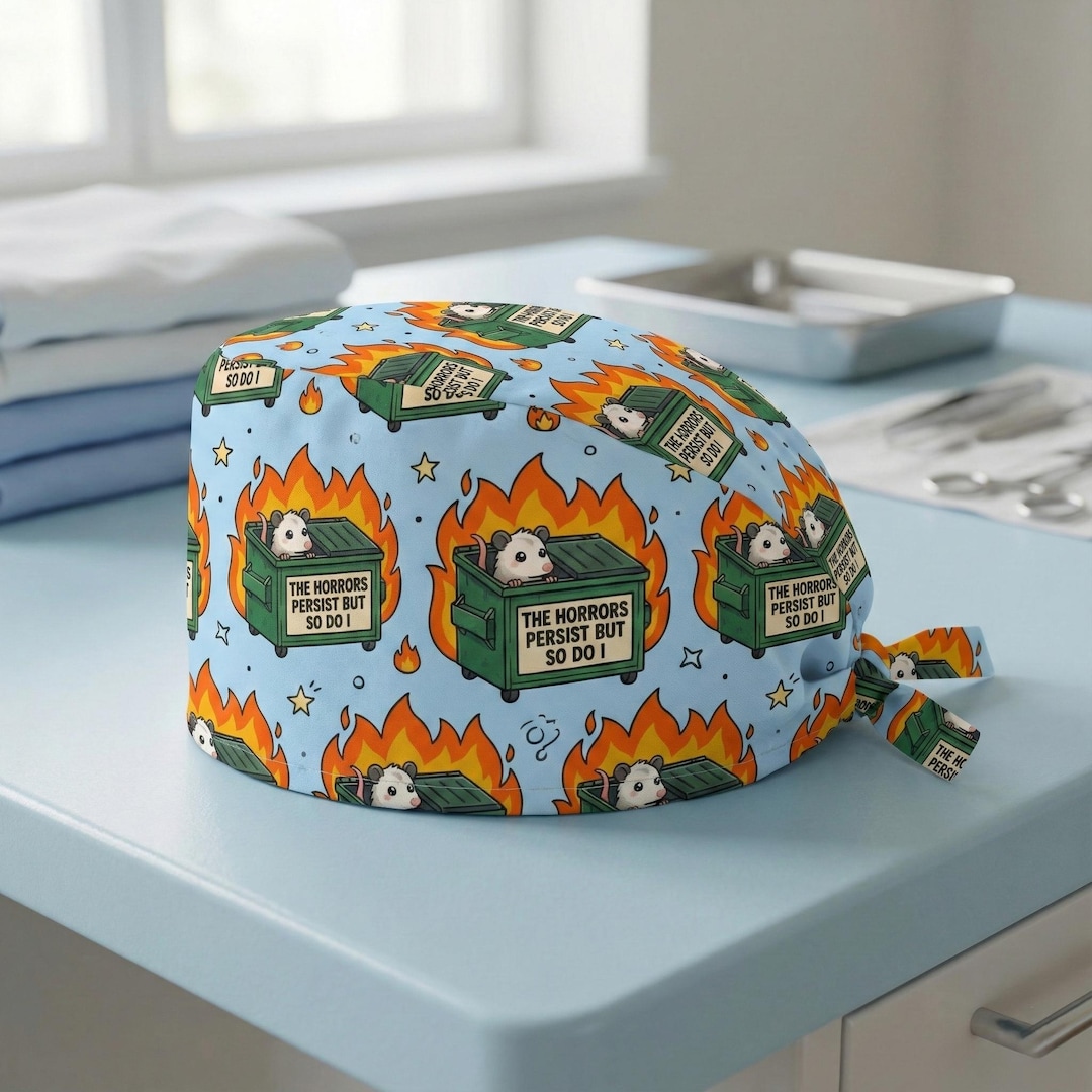 Opossum Scrub Cap | Funny Medical Scrub Hat for Nurses - Etsy