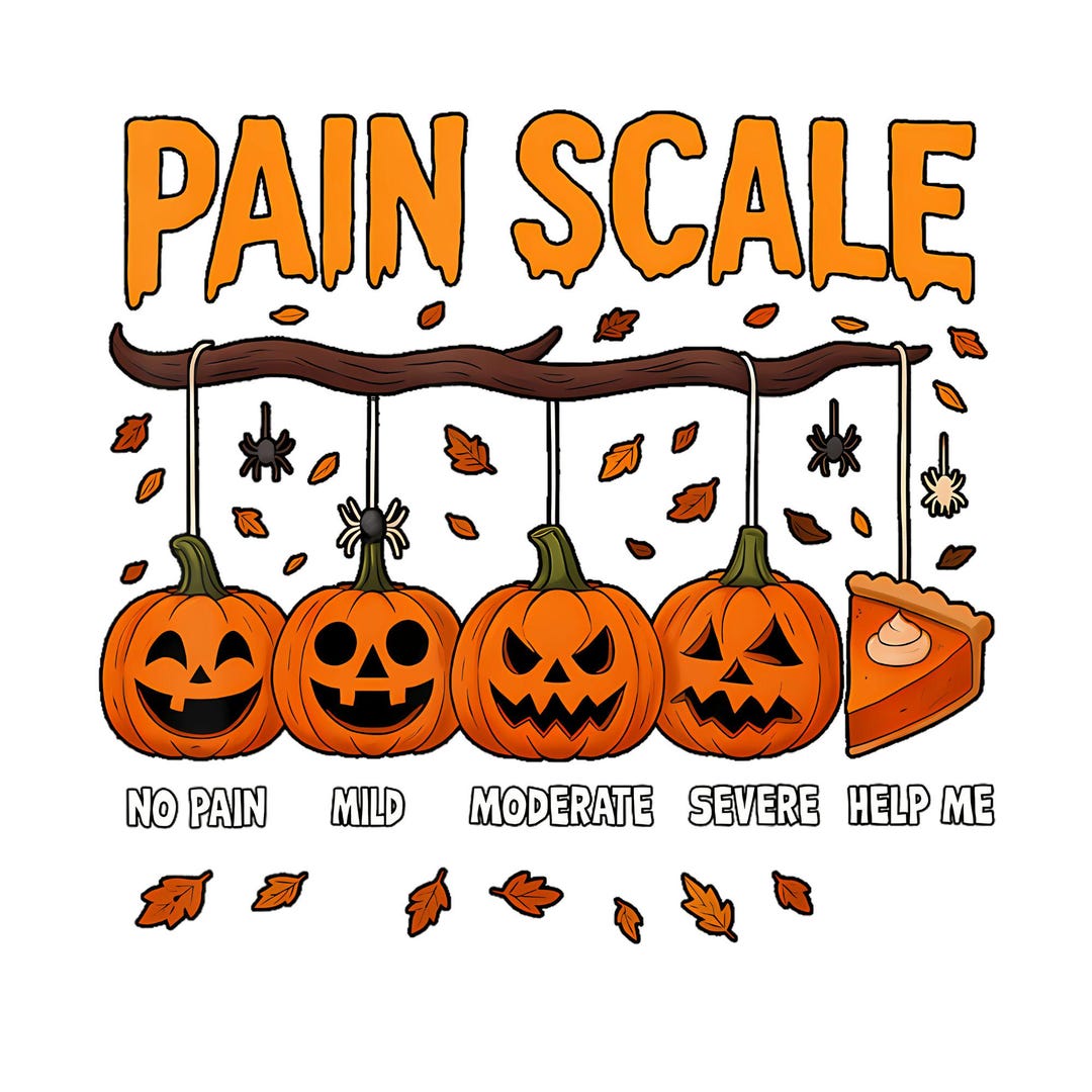 Pain Scale Pumpkin Pain Assessment Trauma Nurse Halloween Digital Png ...