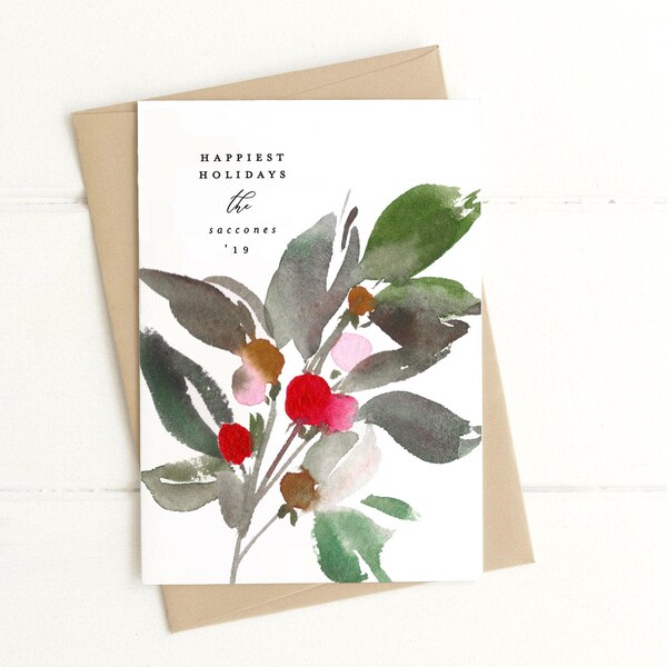 Christmas Card Template - Etsy