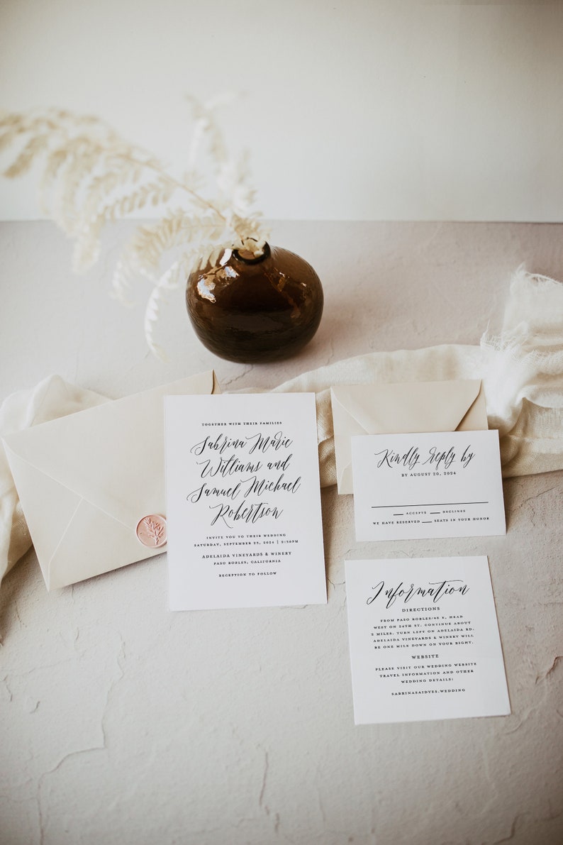 Charming Clean Calligraphy Script Romantic Printed Bespoke - Etsy