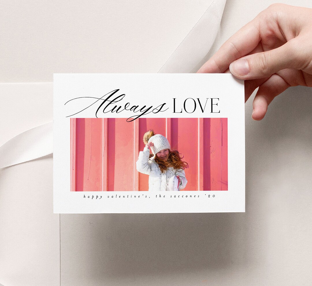 Valentines Day Card Photo, Valentines Day Printable, Photo Valentines ...