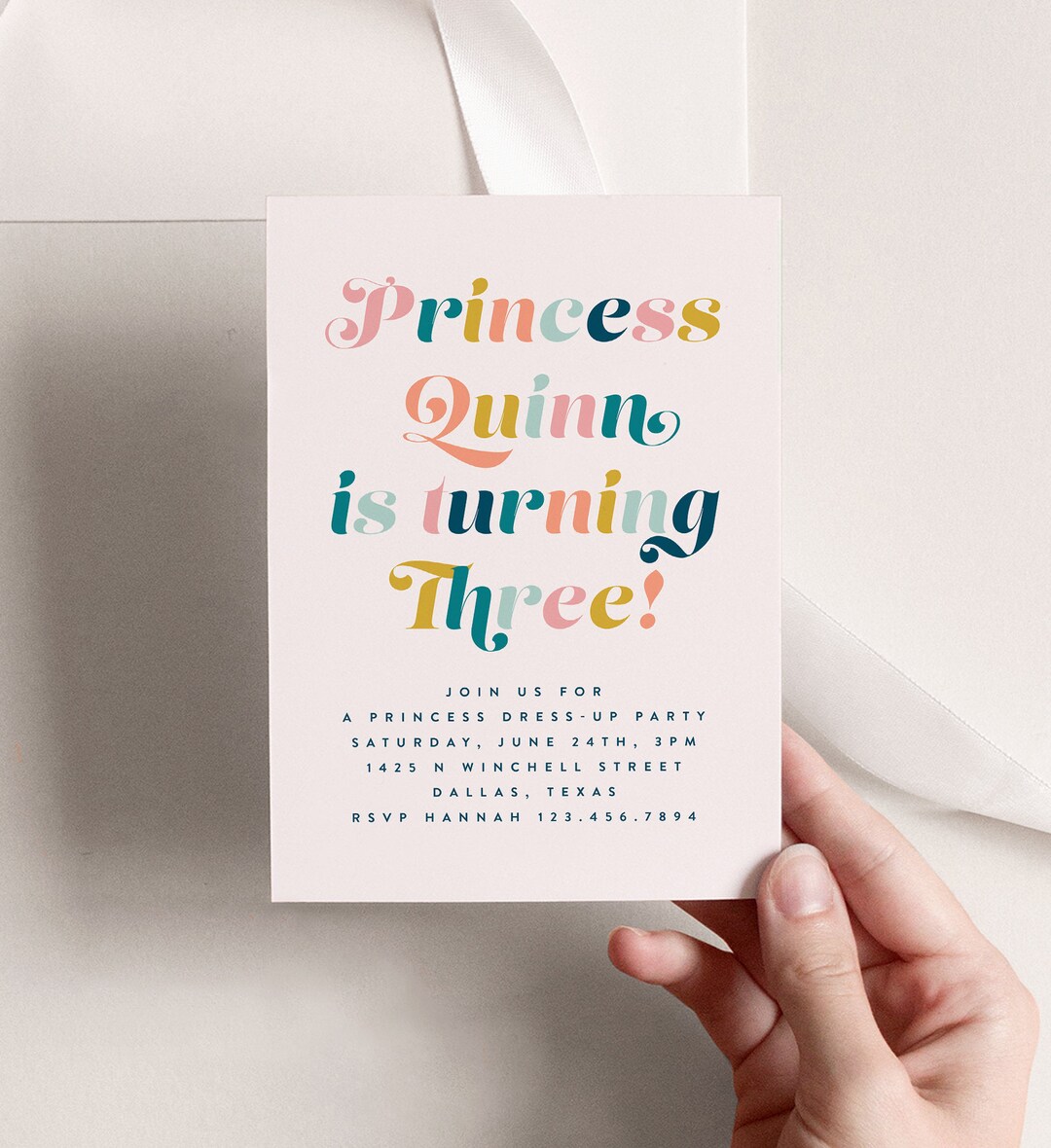 Princess Invitation, Princess Dress up Party Invitation, Princess ...