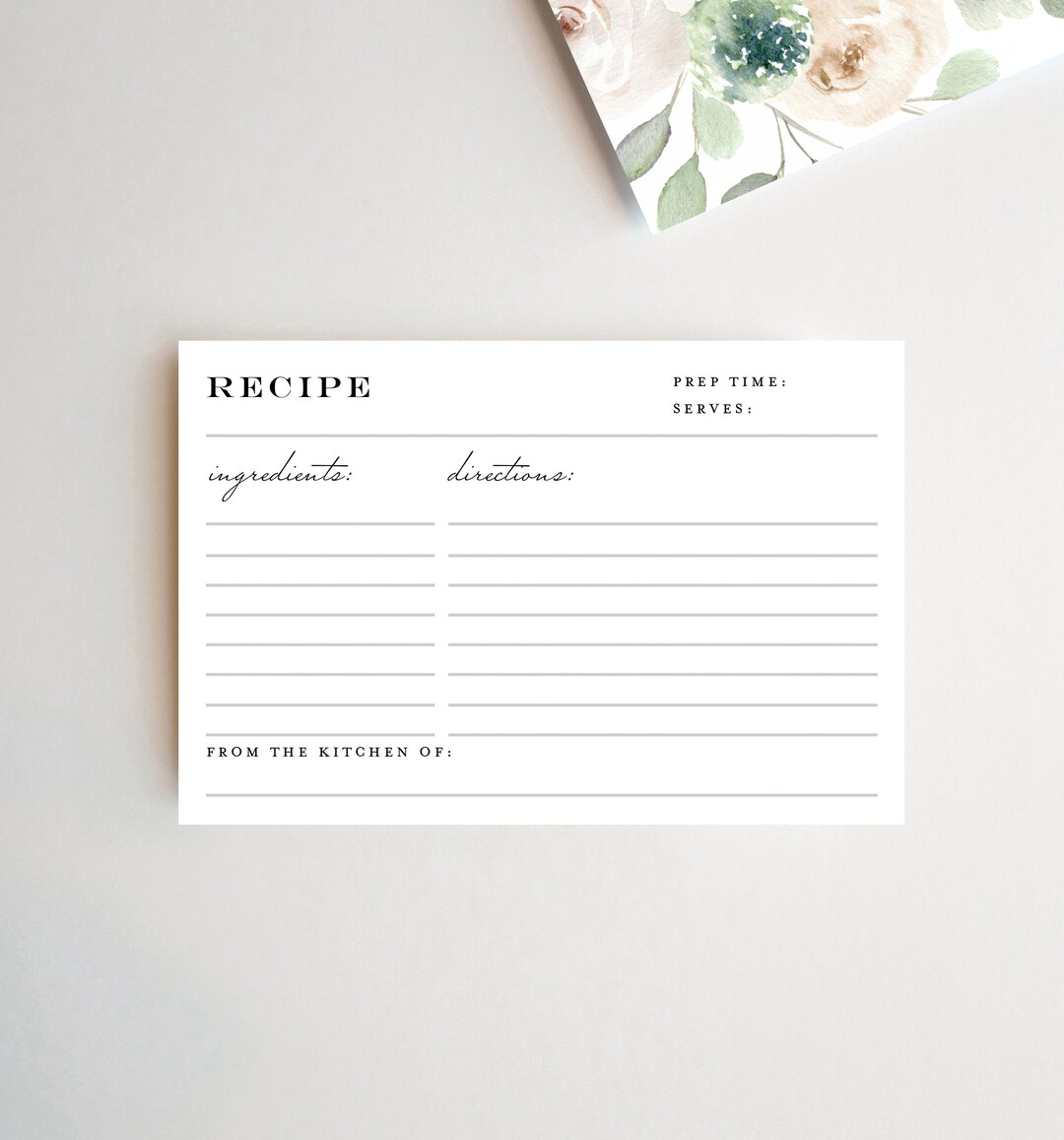 Recipe Card Template, Plain Recipe Cards, Recipe Cards, Recipe Cards ...