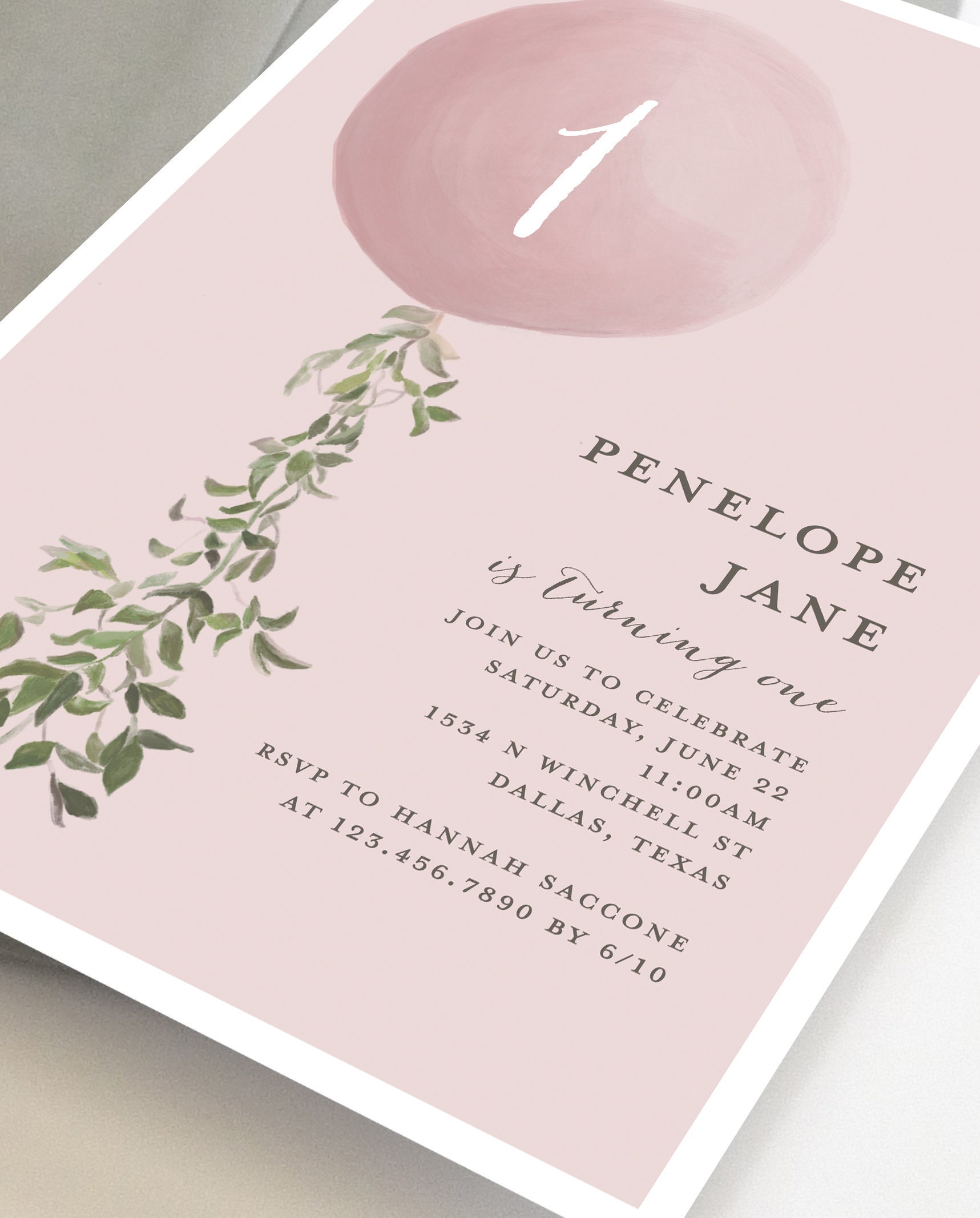 1st Birthday Invitations for Girls First Birthday Invitation | Etsy