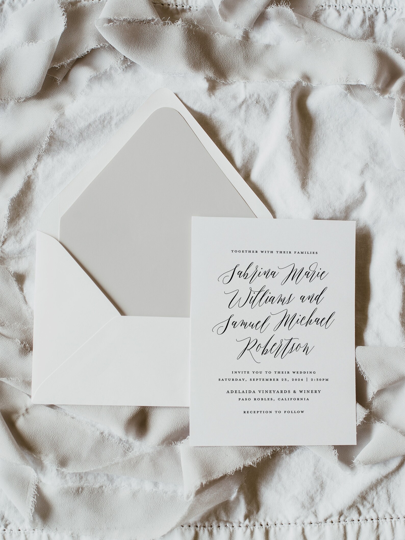 Charming Clean Calligraphy Script Romantic Printed Bespoke - Etsy