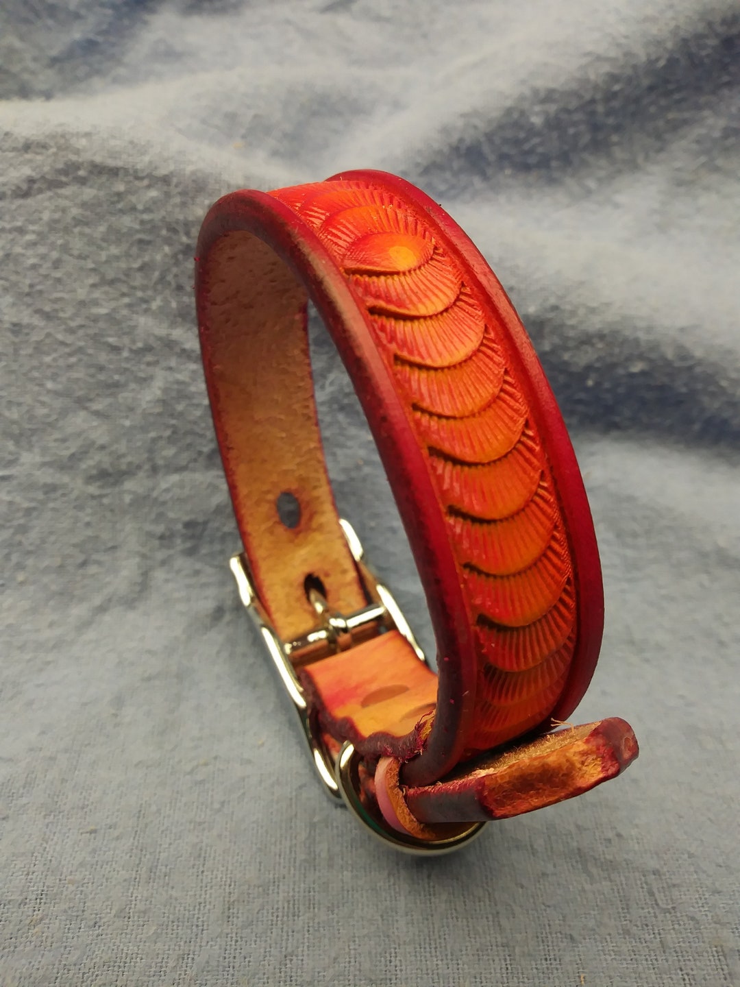 Handmade Leather Dog Collar, Leather Cat Collar, Yorkie Collar ...