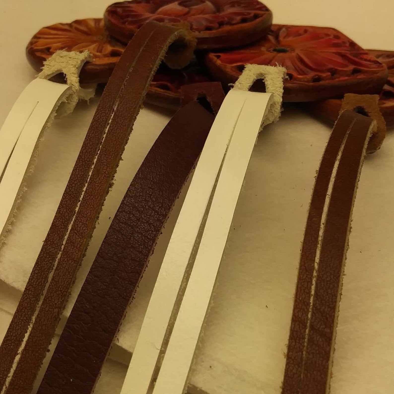 Handmade Leather Flower Charm Flower Zipper Pull Floral - Etsy