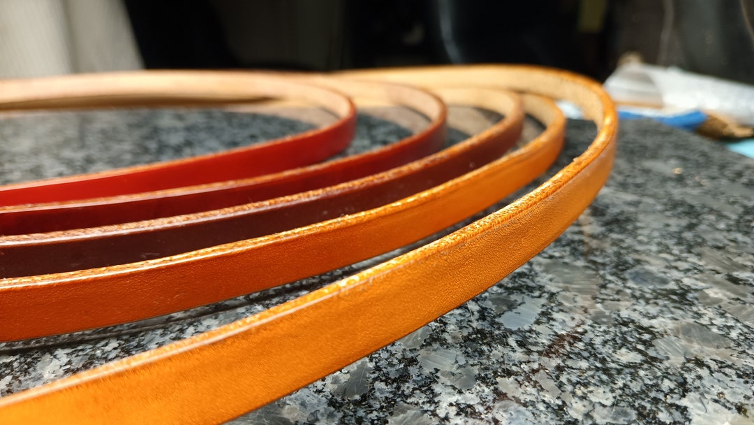 Handmade Leather Skinny Belts for Men or Women, Vintage Narrow Belts ...
