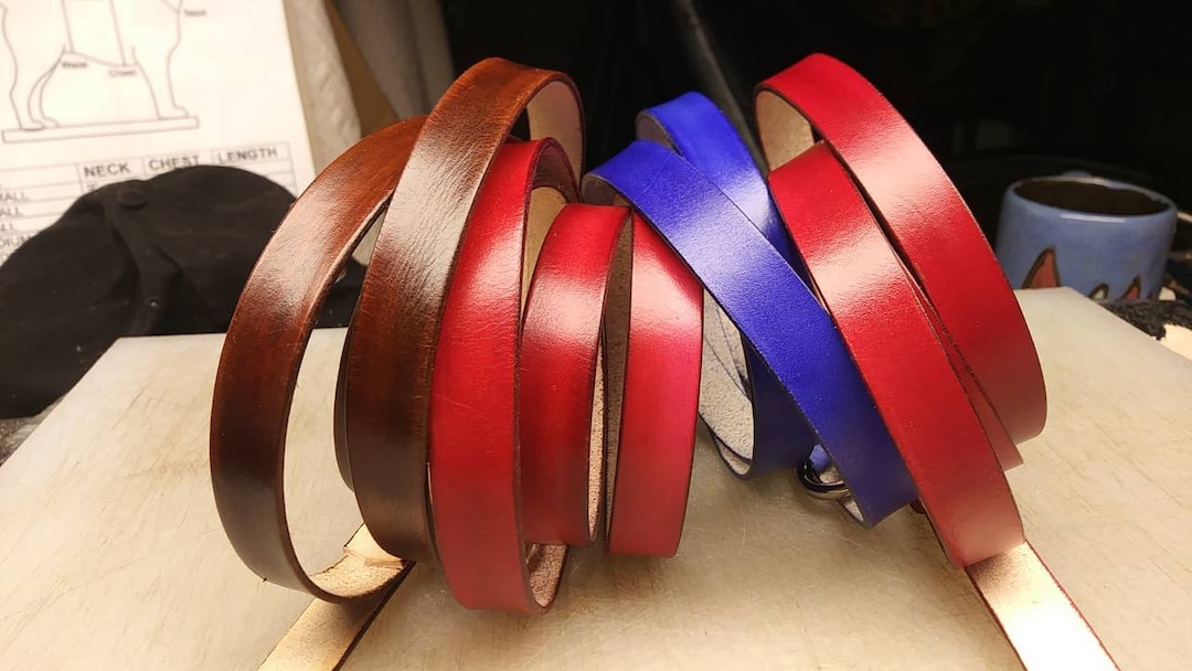 Handmade Leather Skinny Belts for Men or Women, Colorful Fashion ...