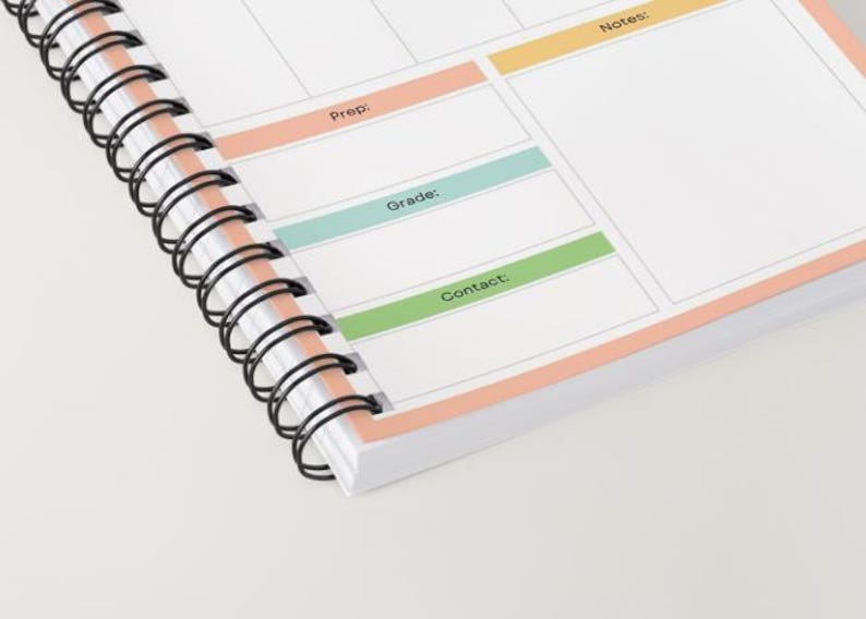 Colorful Digital Teacher Planner | Simple Printable Lesson Plan ...