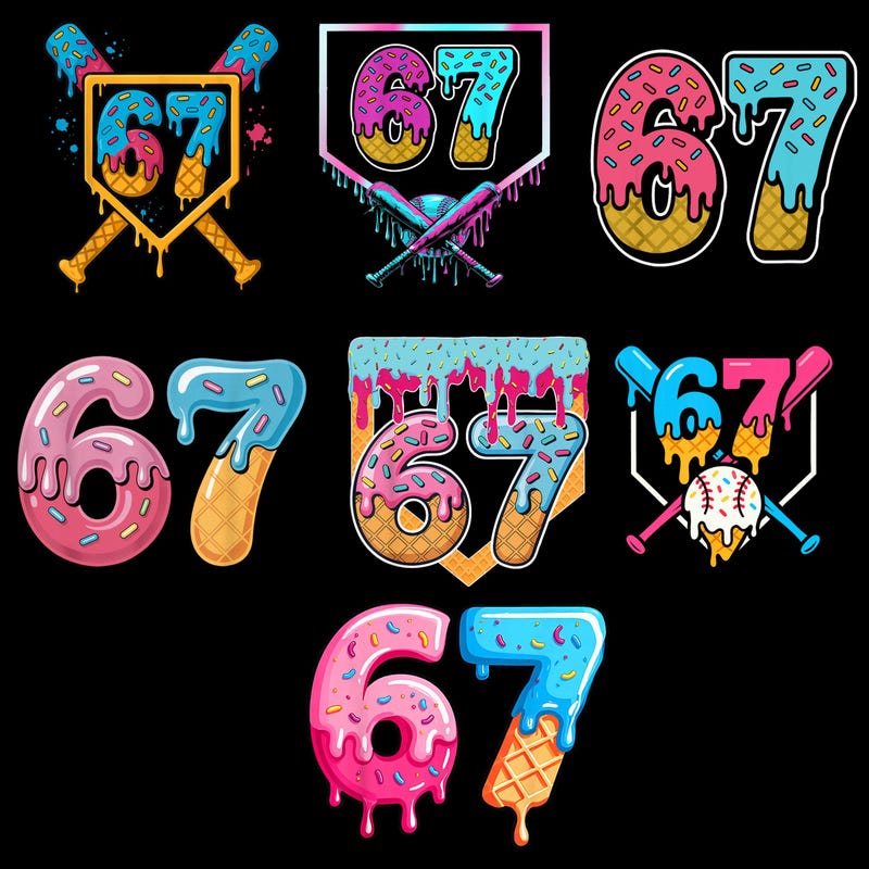 Number 6 7 Clipart - Etsy