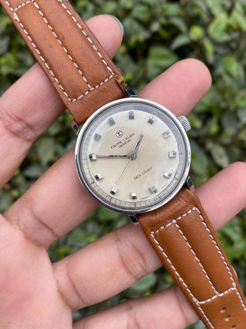 Vintage Rare Classic Favre Leuba Sea Chief Geneve Manual Swiss Made ...