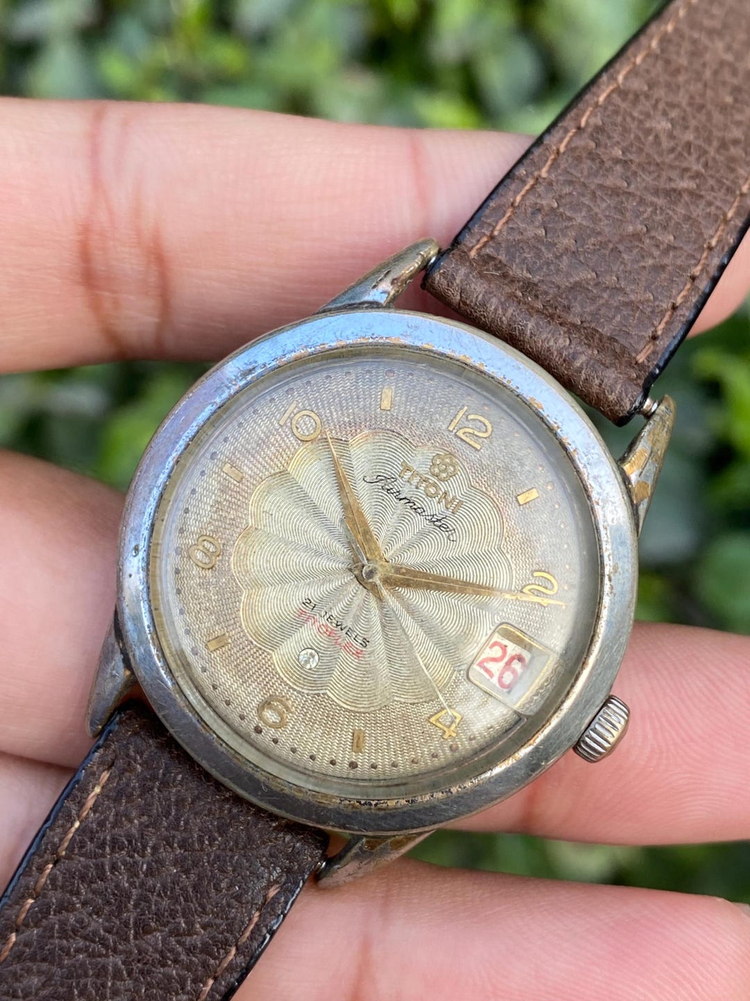 Vintage Titoni Airmaster Titoflex Manual 21 Jewels Ref Num 6186 1093 B ...
