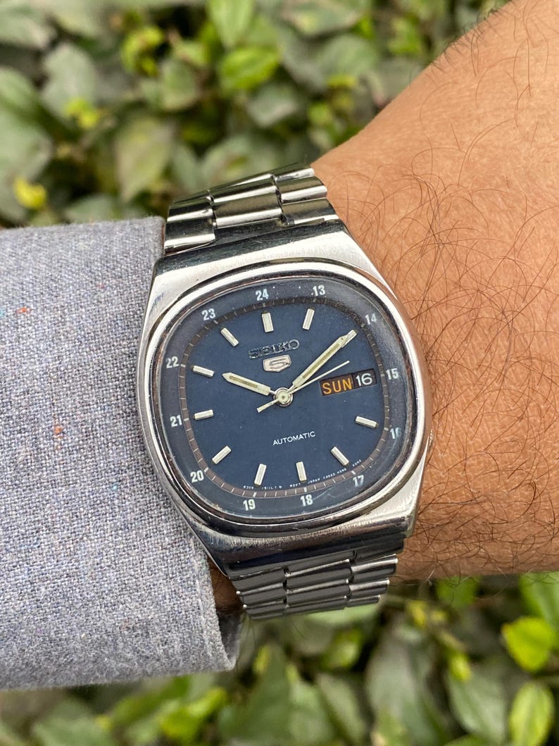 Vintage Dec 1981, Seiko 5 Automatic Railway Time 6309-510A A5 Day/date ...