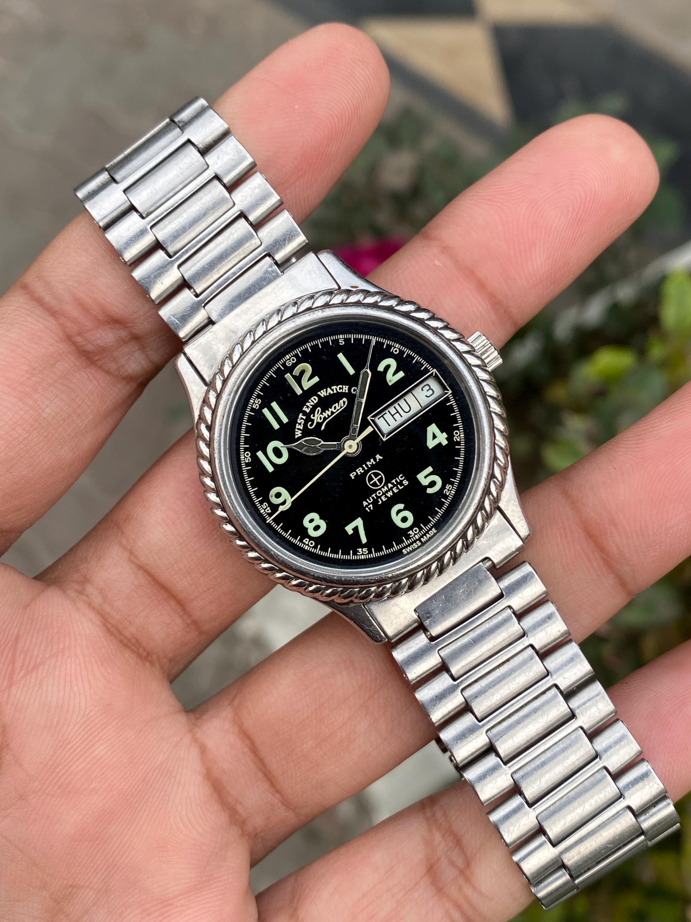 Vintage Rare West End Watch Sowar Prima Automatic Day/date S.4877 5150 ...