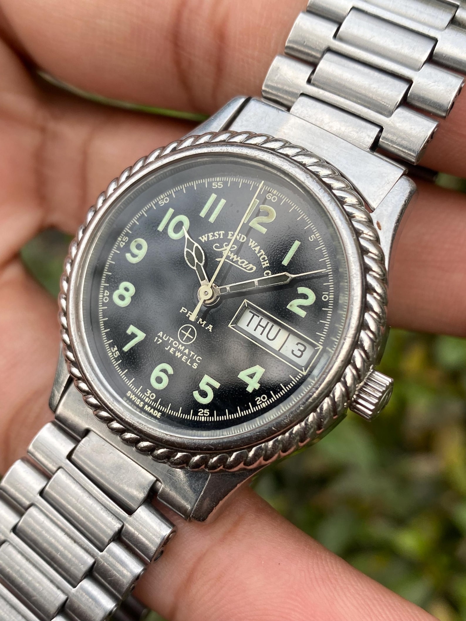 Vintage Rare West End Watch Sowar Prima Automatic Day/date S.4877 5150 ...