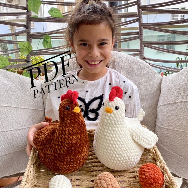 Crochet Large Chicken Pattern - Etsy