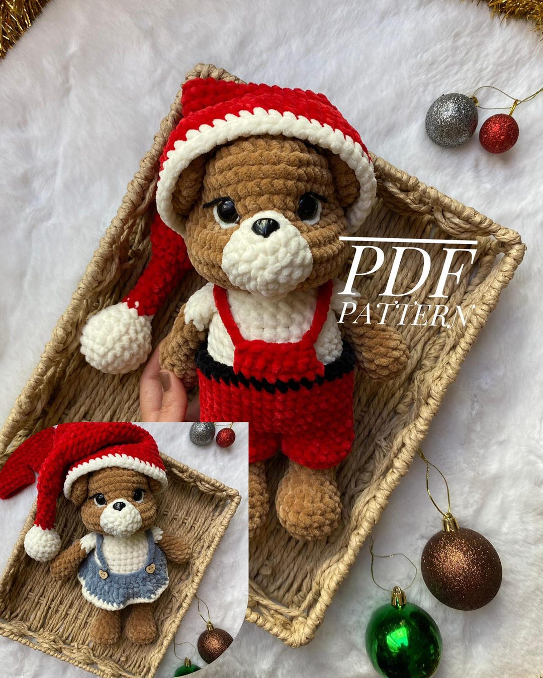 Amigurumi Christmas Bear Crochet Pattern – Holiday Teddy Bear PDF ...