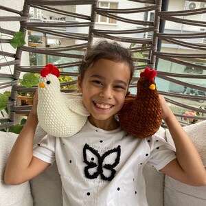 Amigurumi Crochet Pattern — Big Chicken With Basket & Eggs (farm Set ...