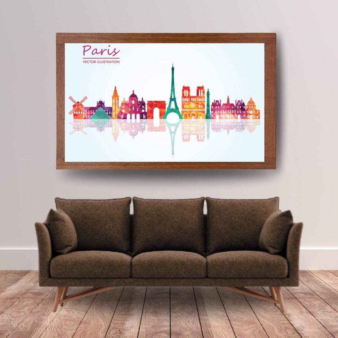 Paris Skyline Printable Wall Art | Minimalist City Poster, Instant ...