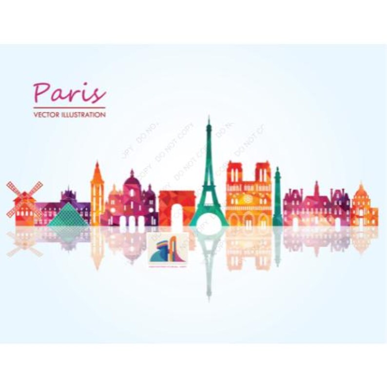Paris Skyline Printable Wall Art | Minimalist City Poster, Instant ...