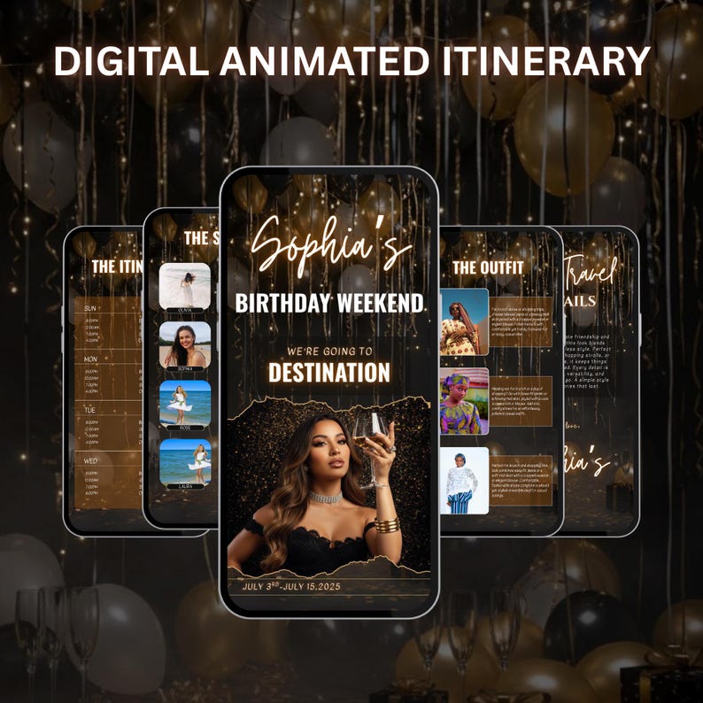 Birthday Weekend Travel Itinerary Template: Girls Trip Travel Planner ...