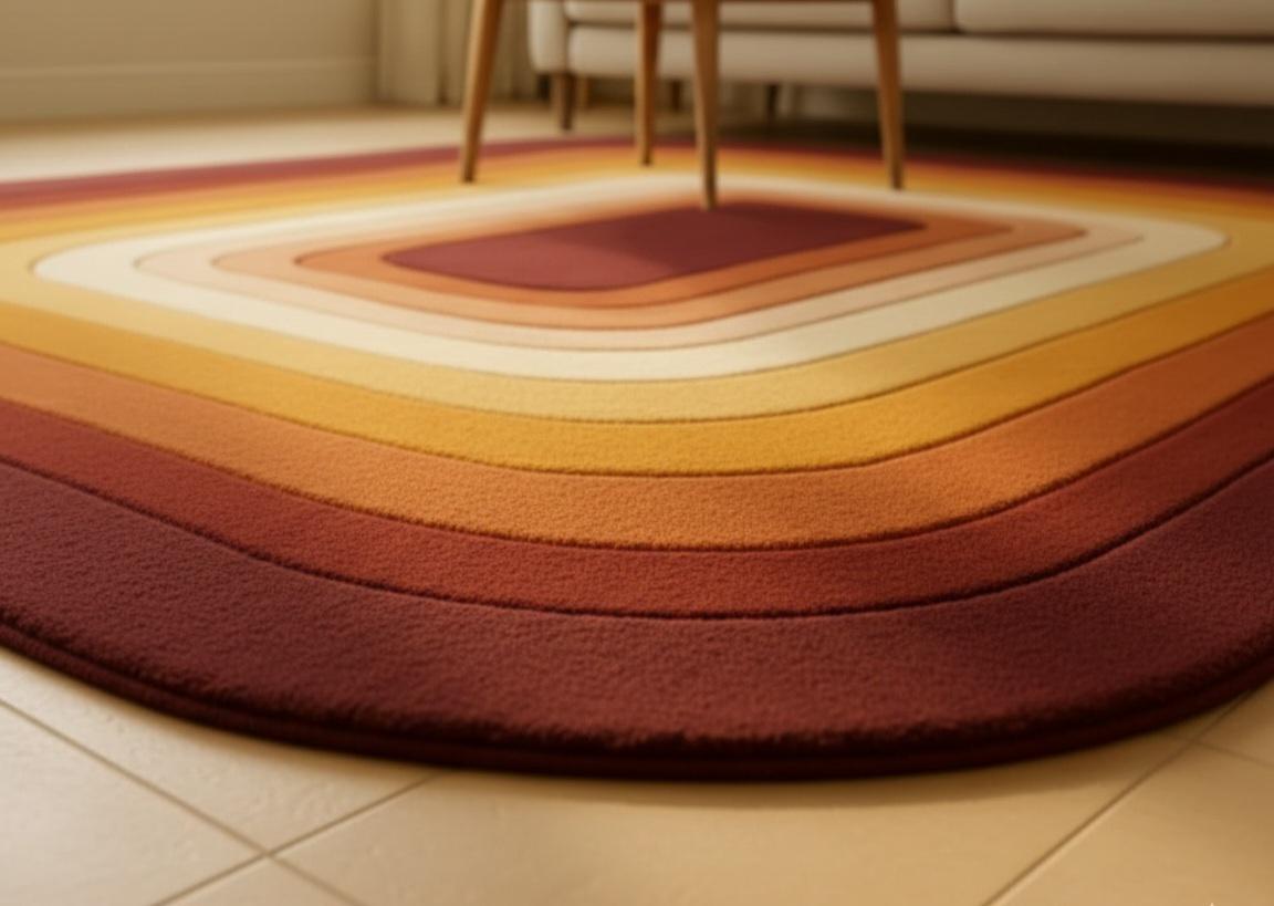 Handmade Geometric Wool Rug: Retro Mid Century Modern Carpet - Etsy