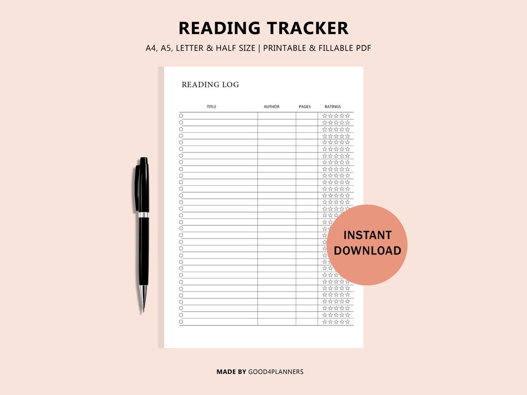 Reading Log Printable, Reading Tracker, Books to Read, Books I've Read ...