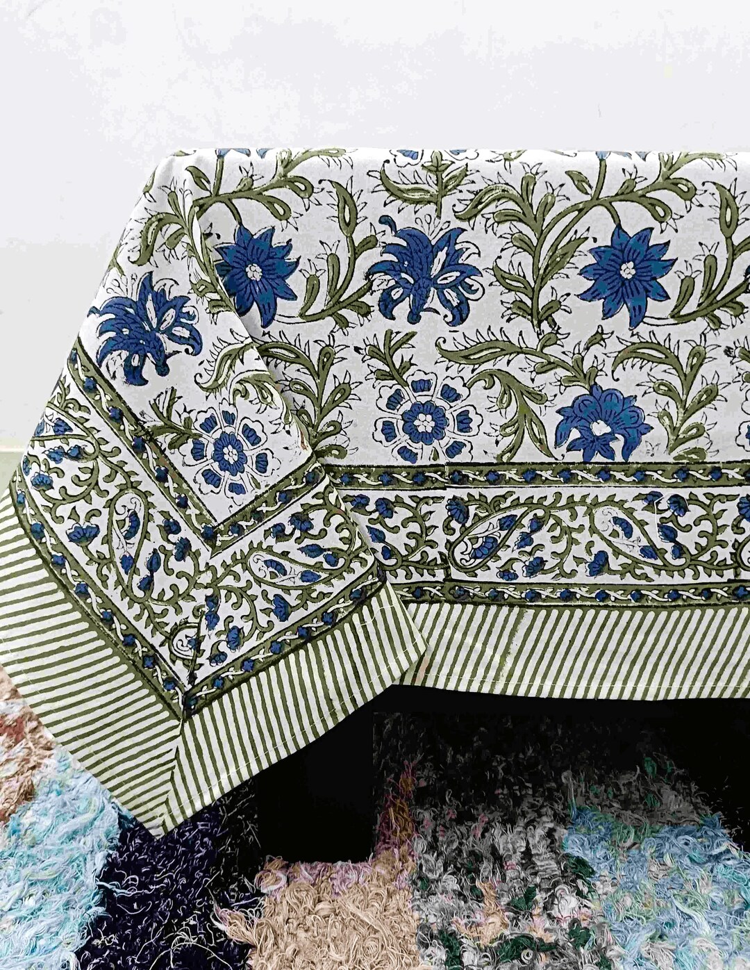 Tablecloths - Indian Block Print Tablecloth With Napkins Boho Table ...