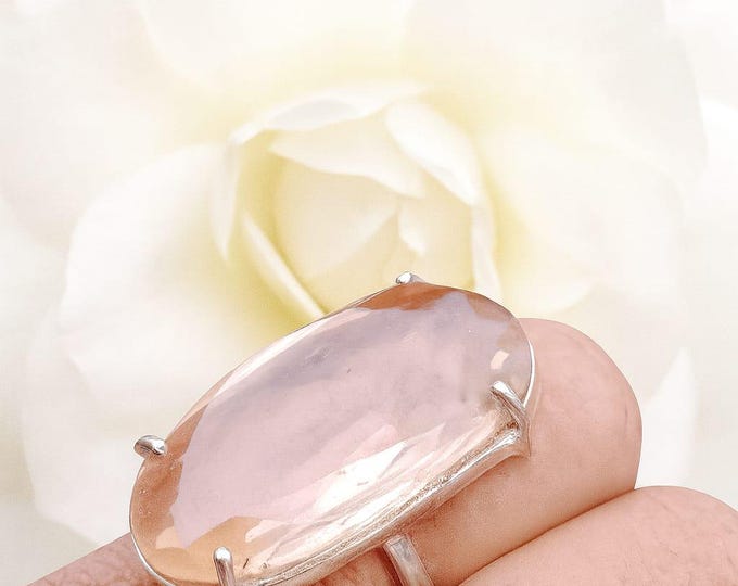 Peach Ring Light Peach Cocktail Bridal Ring European Crystal Champagne ...