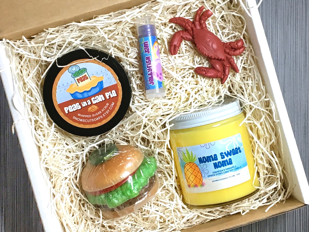 Under the Sea Gift Set - Sugar Scrub, Lip Balm, Candle, and Burger Soap ...