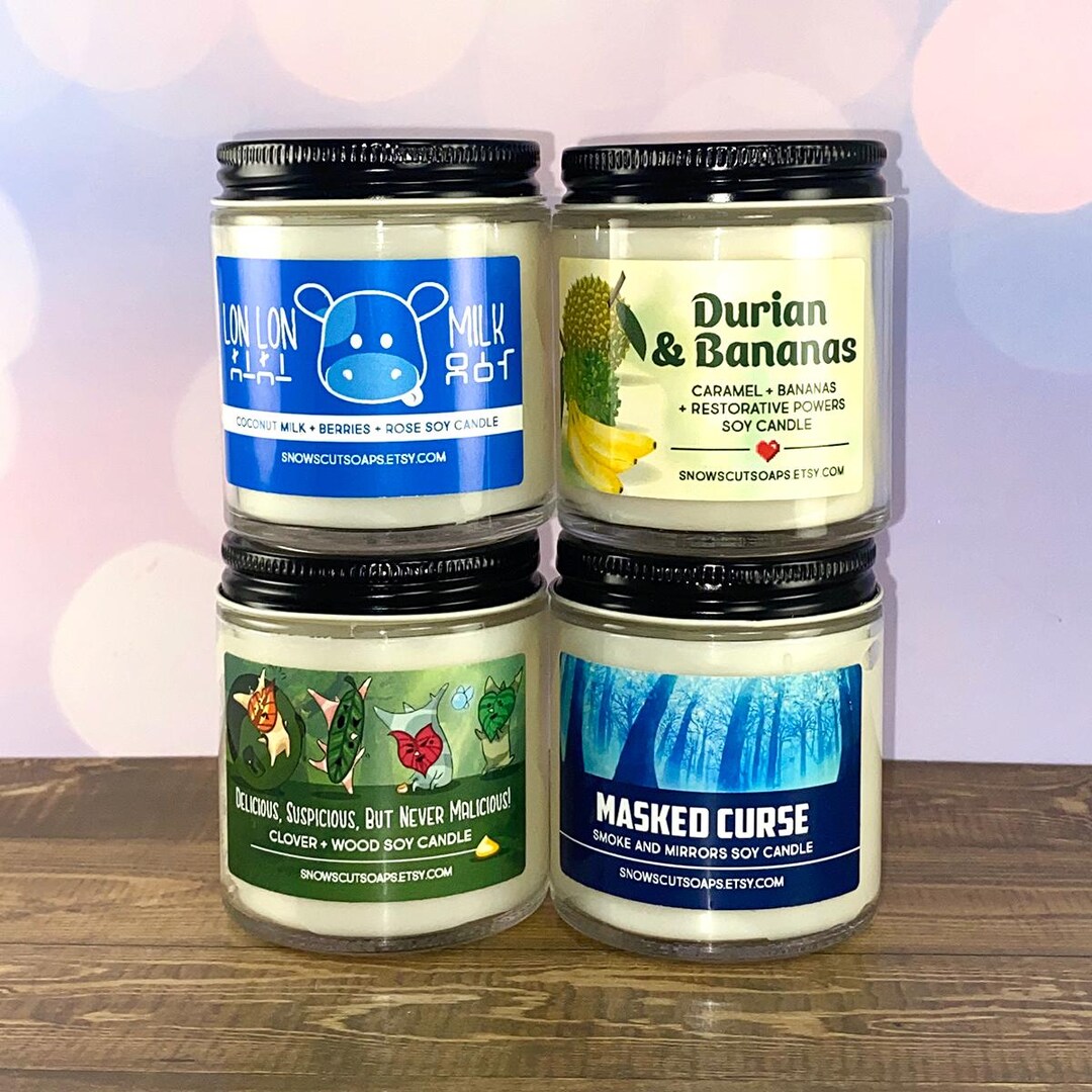 Zelda Candle Collection Set of Four 4oz Soy Candles - Etsy