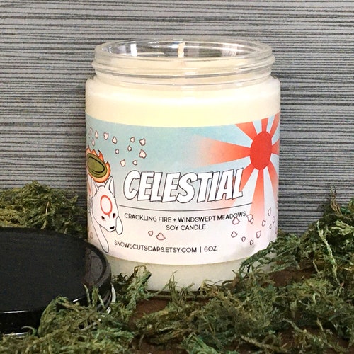 Celestial Candle Crackling Fire and Windswept Meadows Soy - Etsy